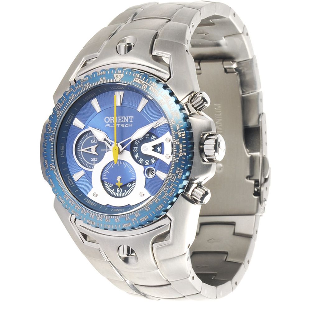 Relógio ORIENT Flytech masculino titânio MBTTC006 D1SX - aconfianca