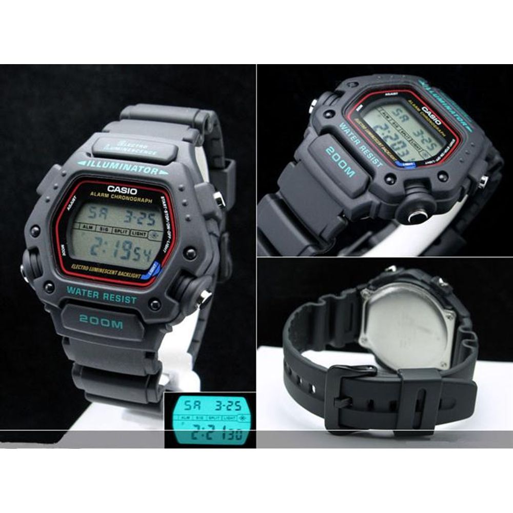Relógio CASIO masculino digital preto DW-290-1VS - aconfianca