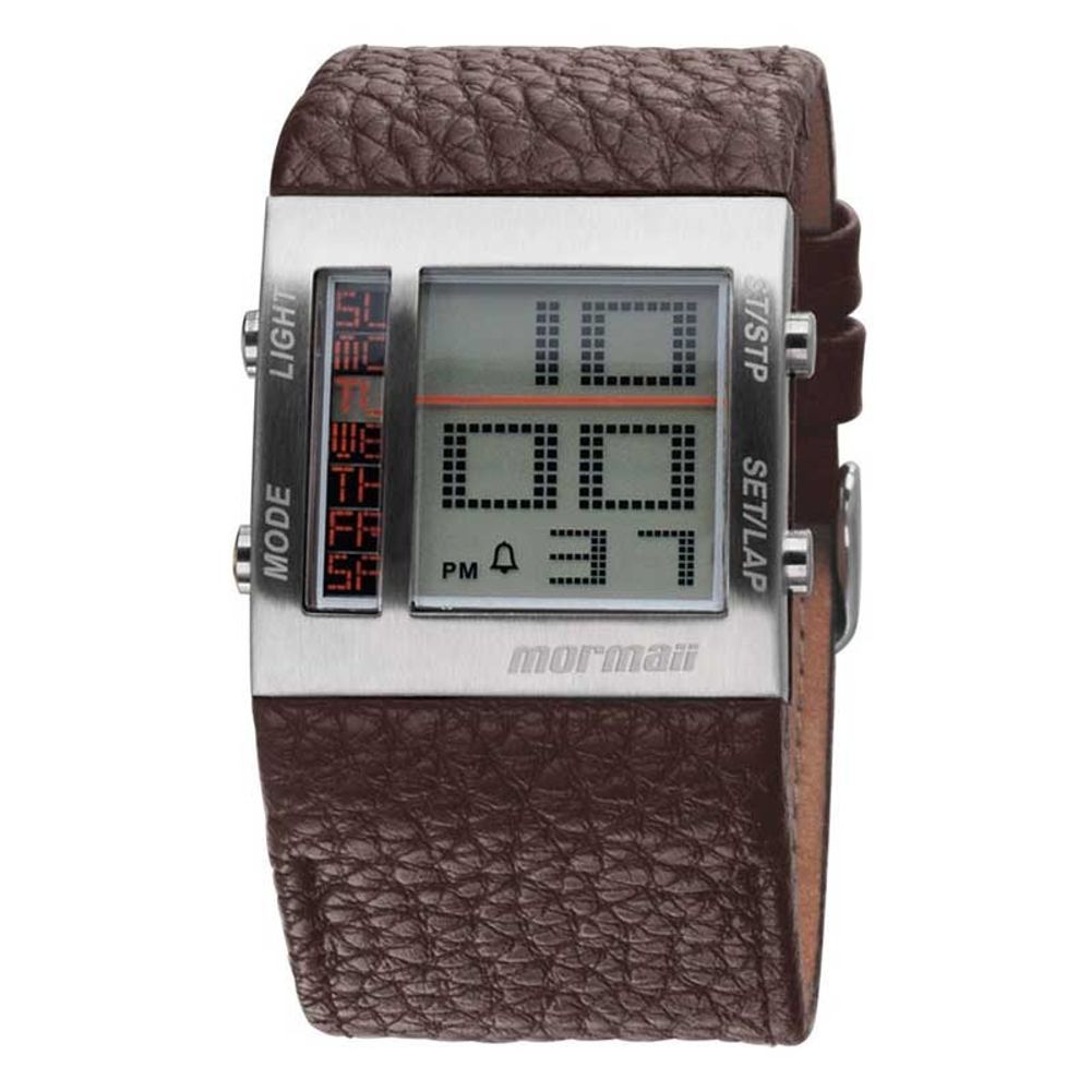 Relógio MORMAII masculino digital couro marrom Y2044BS/8M - aconfianca Relógio MORMAII masculino digital couro marrom Y2044BS/8M - aconfianca