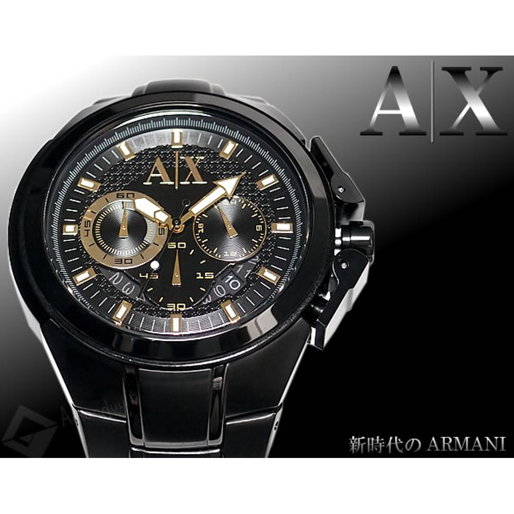 Relógio ARMANI EXCHANGE masculino cronógrafo preto AX1192 - aconfianca