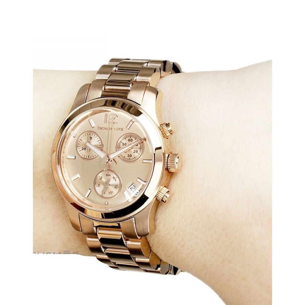 Relógio MICHAEL KORS feminino cronógrafo rosê MK5430/4TN - aconfianca