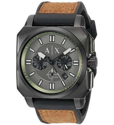 Relógio ARMANI EXCHANGE masculino quadrado AX1652/0PN - aconfianca