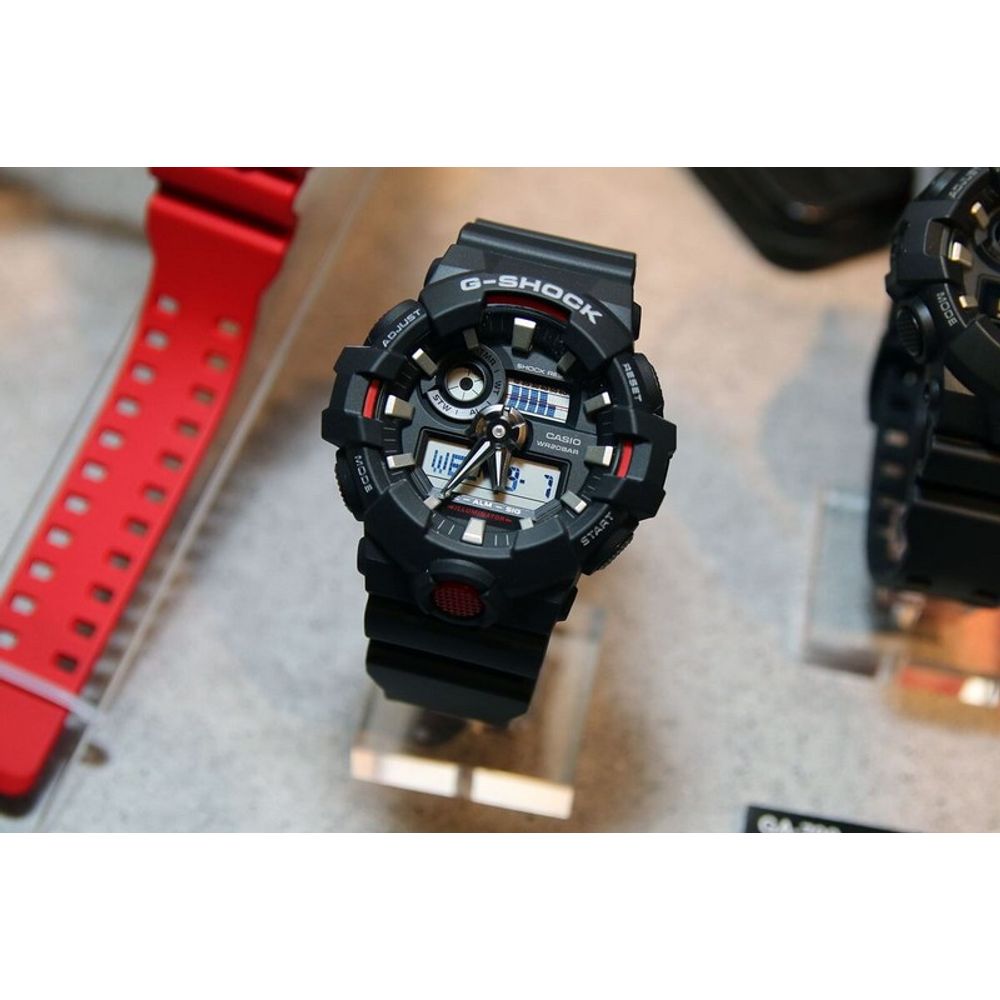 Relógio CASIO G-SHOCK masculino anadigi preto GA-700-1ADR - aconfianca