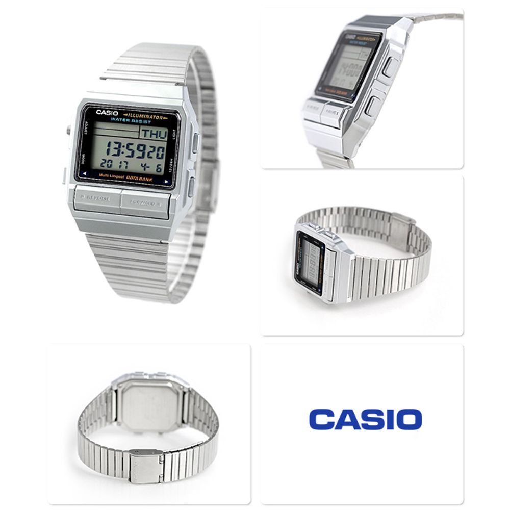Relógio CASIO VINTAGE unissex databank DB-380-1DF - aconfianca