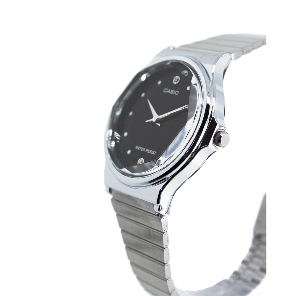 Relógio CASIO VINTAGE feminino prata diamante MQ-1000D-1ADF - aconfianca