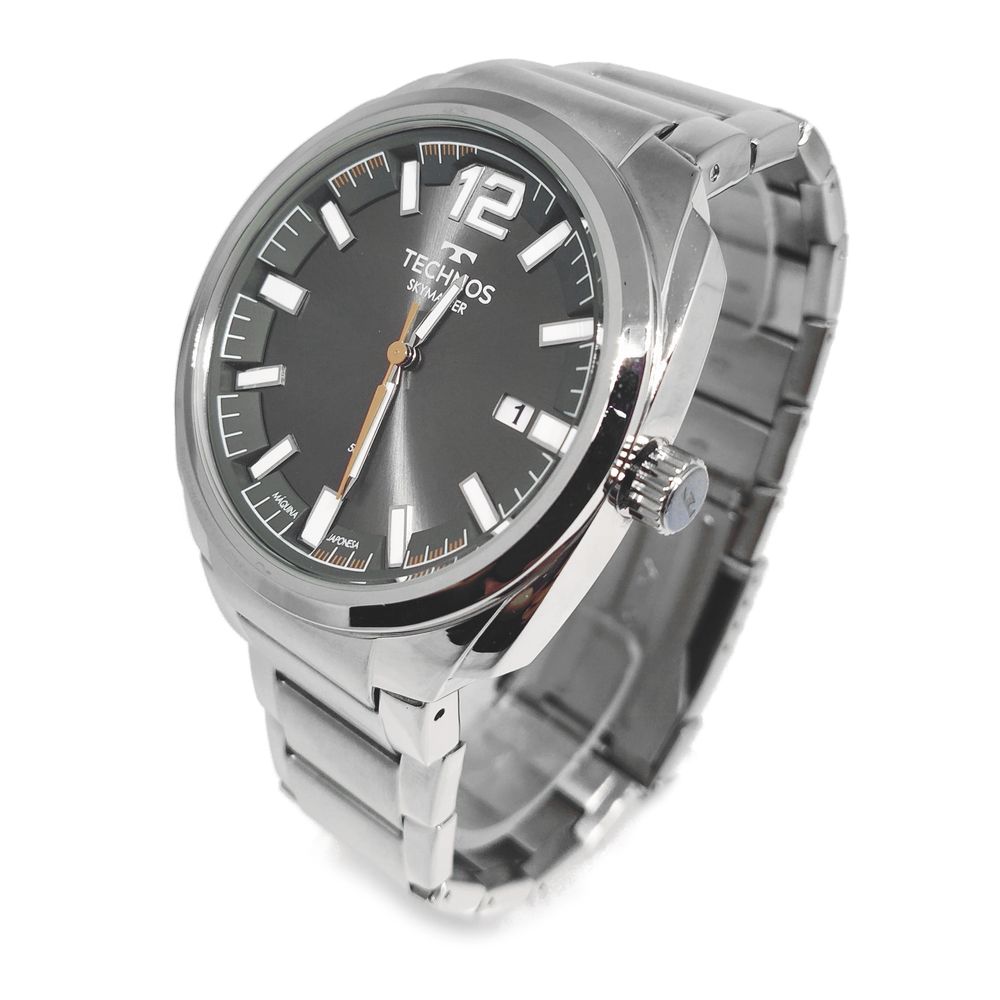 Relógio TECHNOS Skymaster masculino prata 2415BL/1F - aconfianca