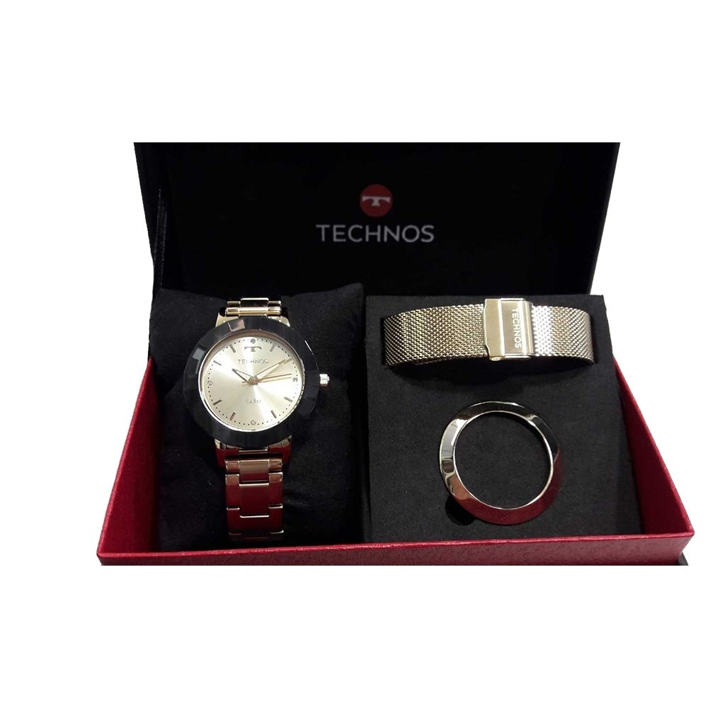 Relógio TECHNOS Unique KIT feminino analógico 2035MLJ/T4X - aconfianca