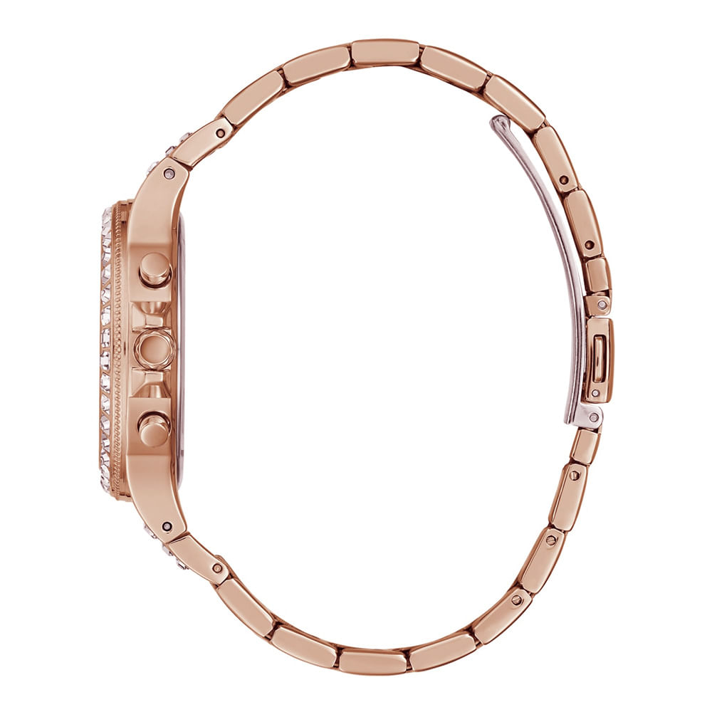 Relógio GUESS feminino rosê pedras GW0320L3 - aconfianca