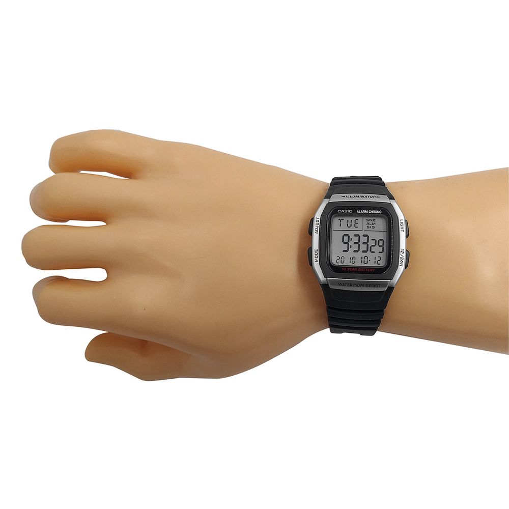 Relógio CASIO unissex digital preto W-96H-1AVDF - aconfianca