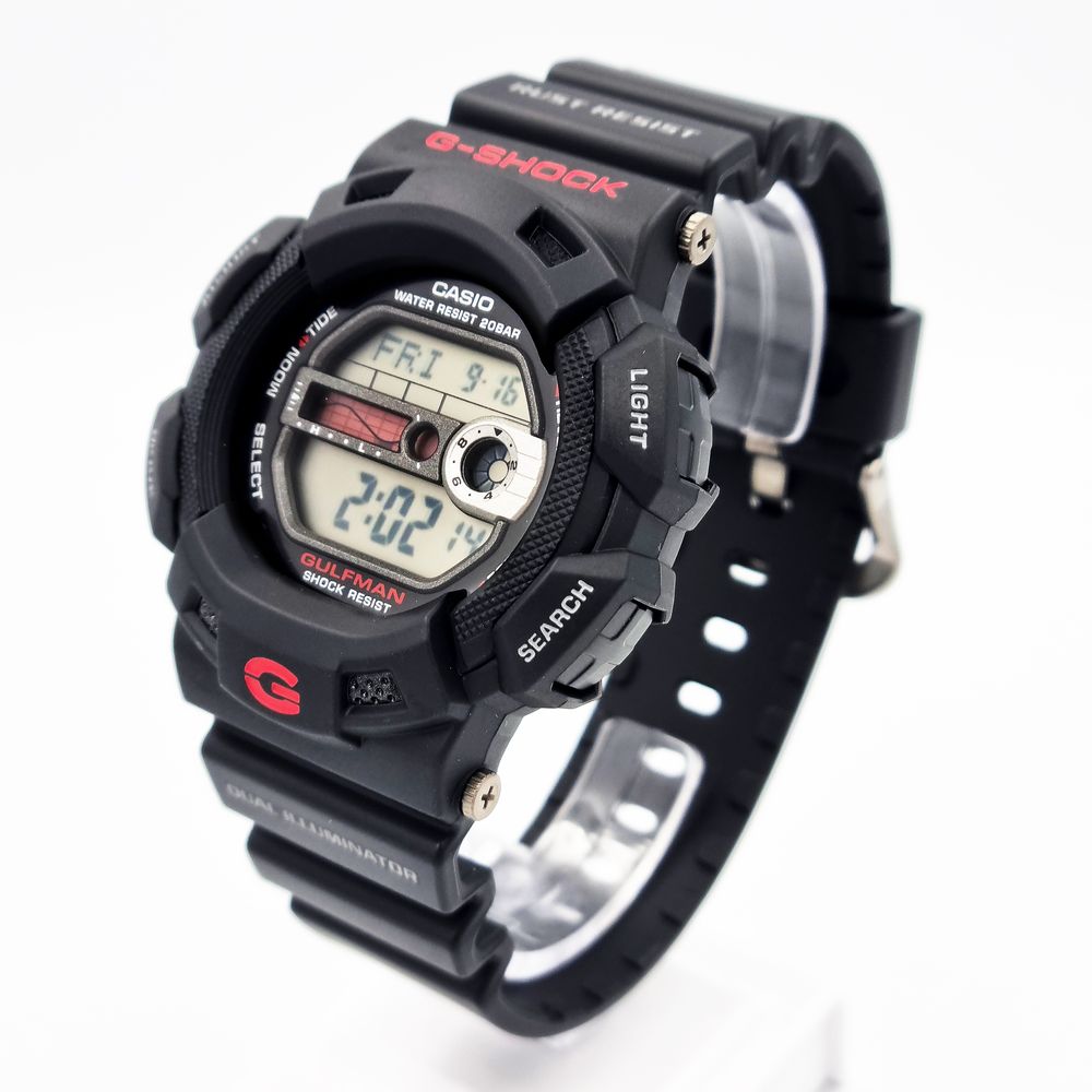 Relógio CASIO G-SHOCK Gulfman caseback titânio G-9100-1DR - aconfianca
