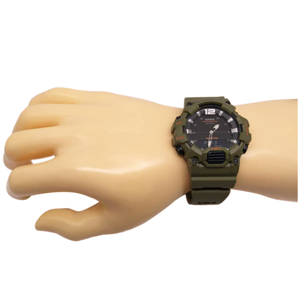 Relógio CASIO anadigi masculino verde HDC-700-3A2VDF - aconfianca