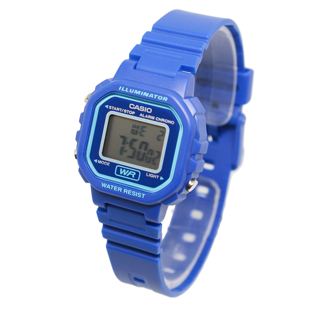 Relógio CASIO unissex digital azul LA-20WH-2ADF - aconfianca