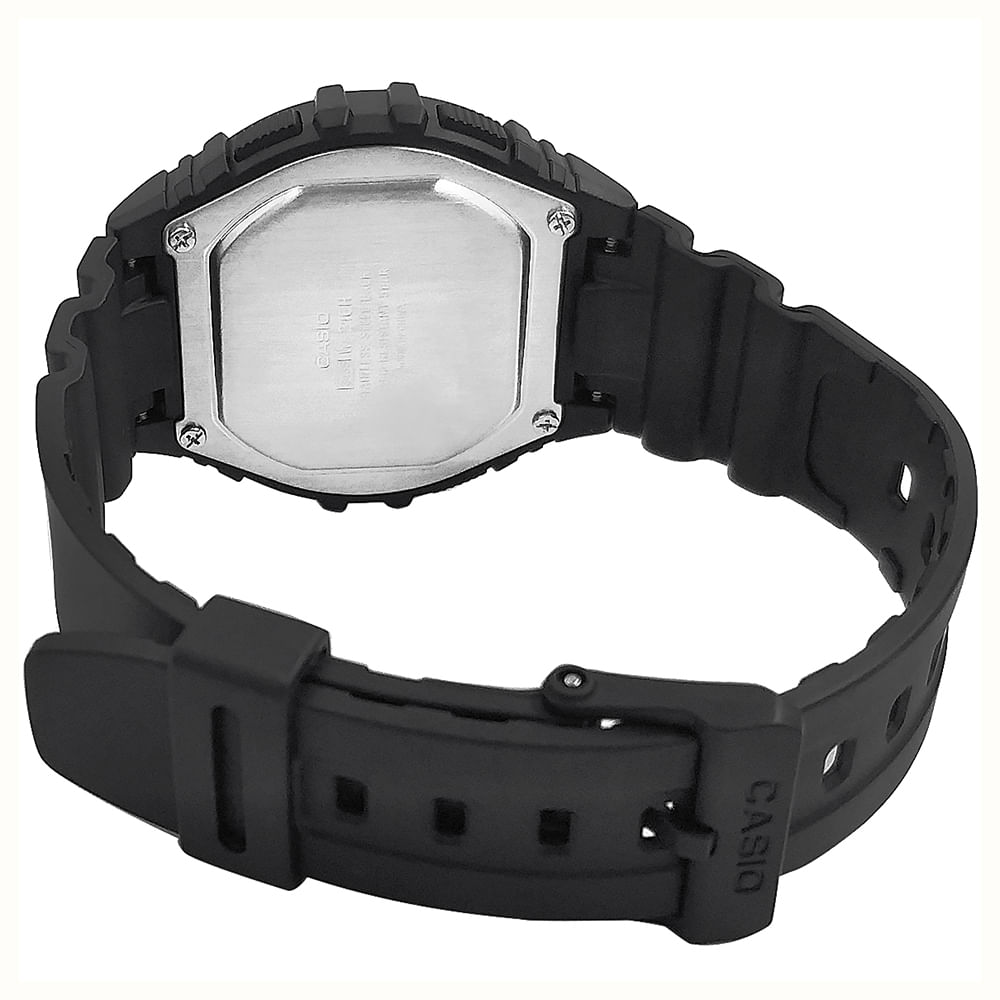 Relógio CASIO Illuminator masculino preto W-216H-1BVDF - aconfianca